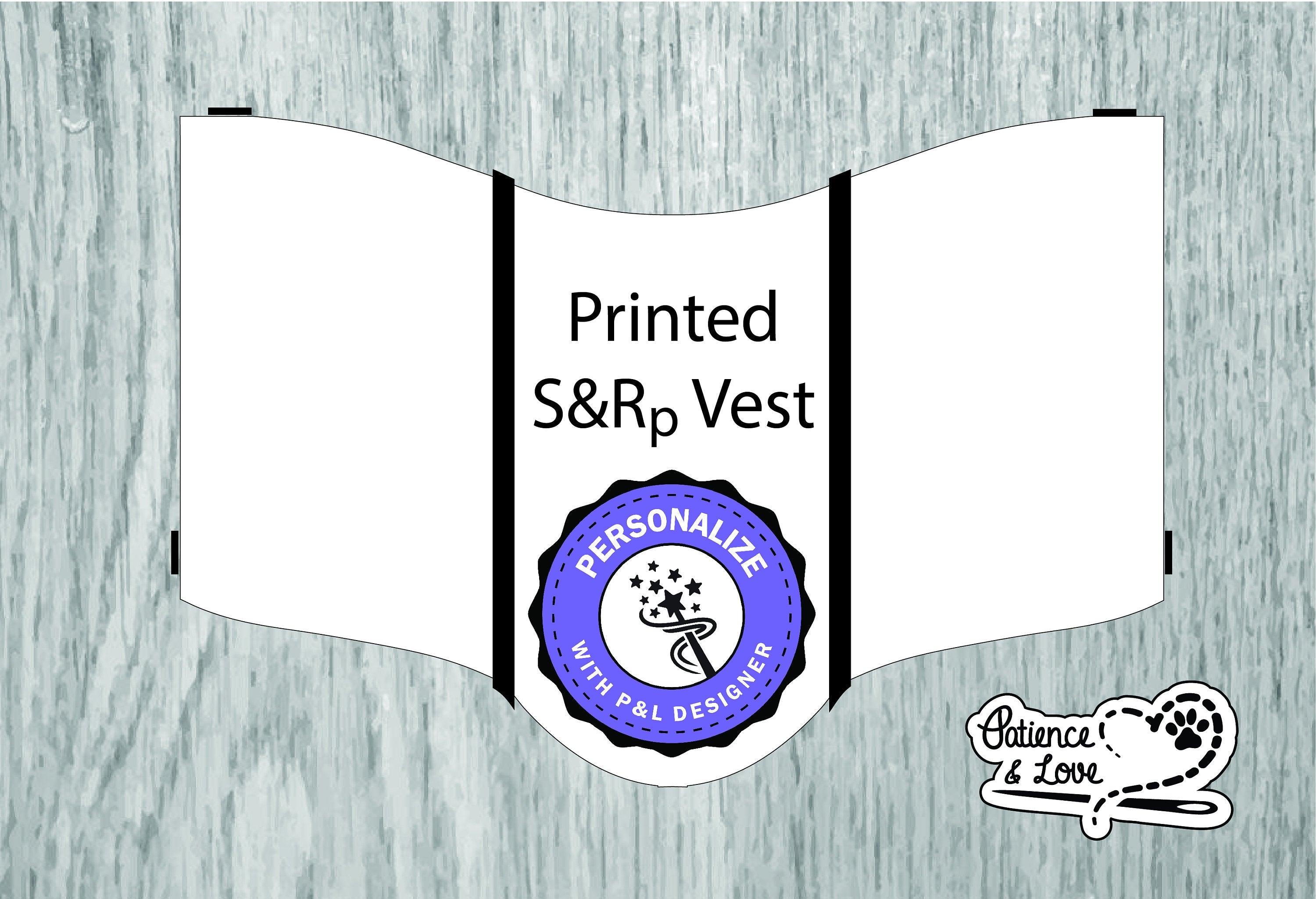 Printed SNR-p Vest, Full color, DecoLeather, Personalize with our Desi ...